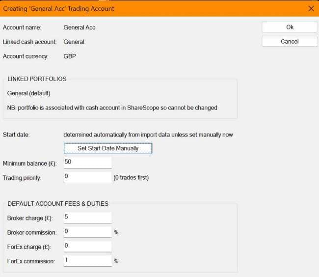 Creating/Editing An Account’s Details – RuleTrader